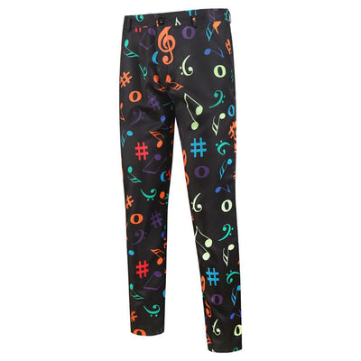 Colorful Music Notes Men's Suit (Waistcoat/Blazer/Pants) - Artistic Pod