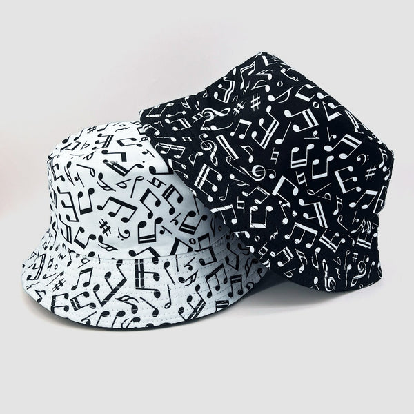 Reversible Music Notes Bucket Hat - Artistic Pod