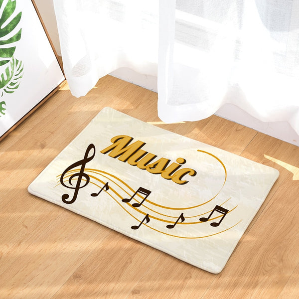 Vintage Music Notes Doormat - Artistic Pod