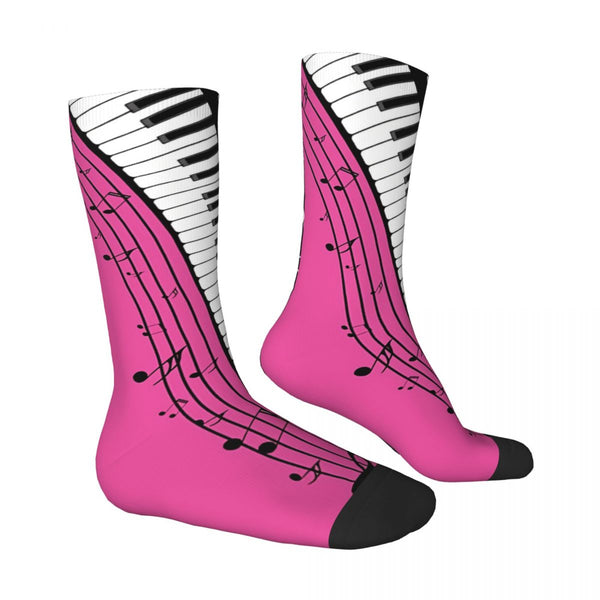 Pink Piano Keys Socks - Artistic Pod