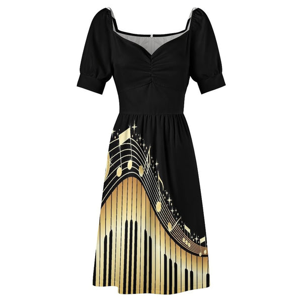 Gold Piano Key Dress - Artistic Pod