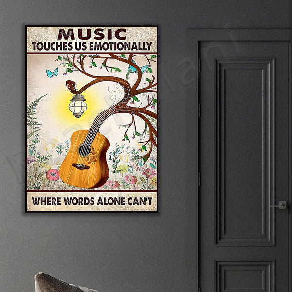 Music Touches Us Emotionally Poster - Artistic Pod