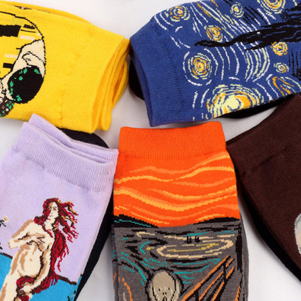 Van Gogh Retro Socks - Artistic Pod