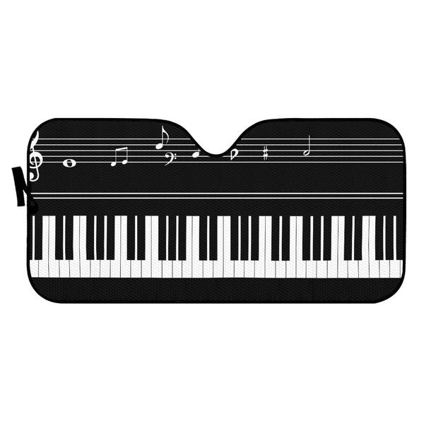 Music Notes Car Windshield Cover - Artistic Pod