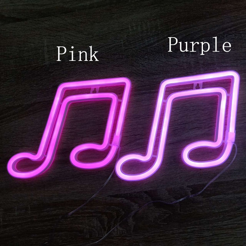 Music Notes LED Neon Light - Artistic Pod