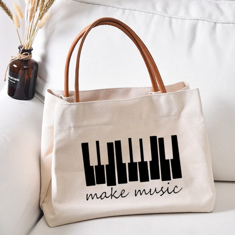 Make Music Piano Keys Tote Bag - Artistic Pod
