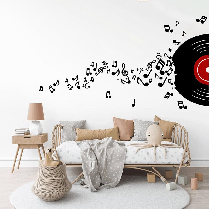 Music Notes Vinyl Wall Sticker - Artistic Pod
