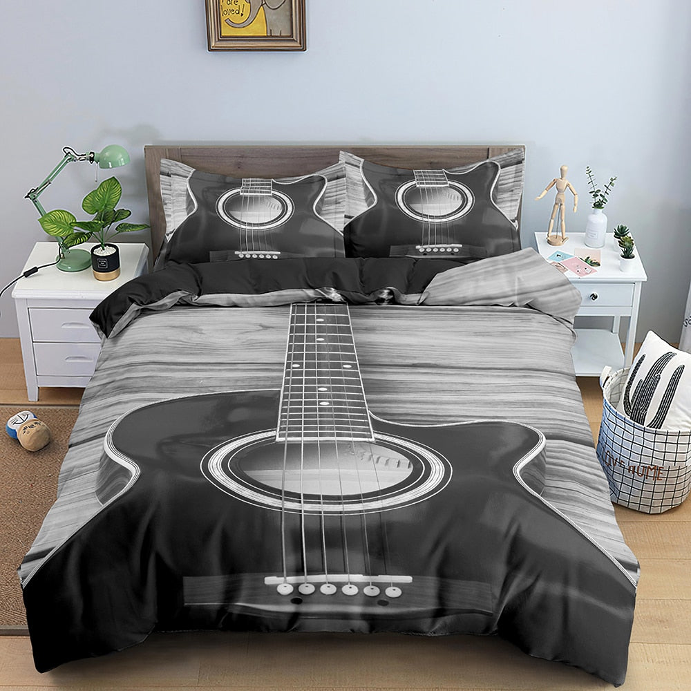 Guitar And Piano Bedding Set - Artistic Pod