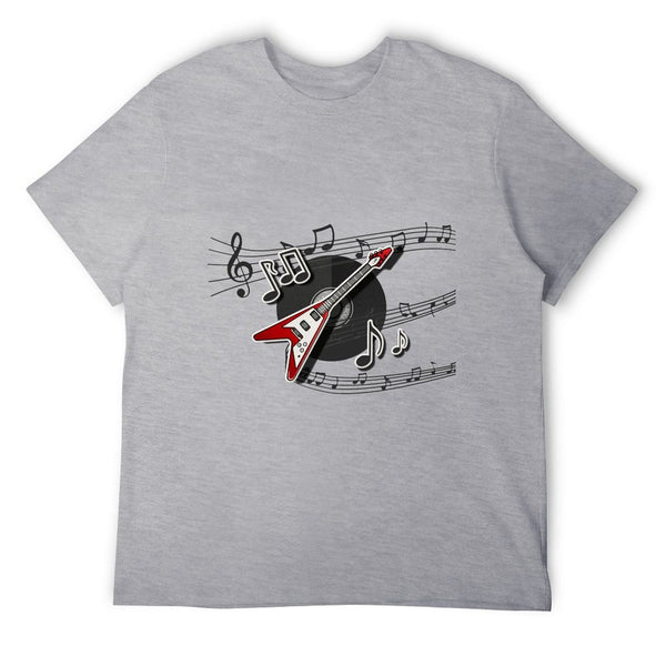 Music Note Guitar Cotton T-Shirt - Artistic Pod