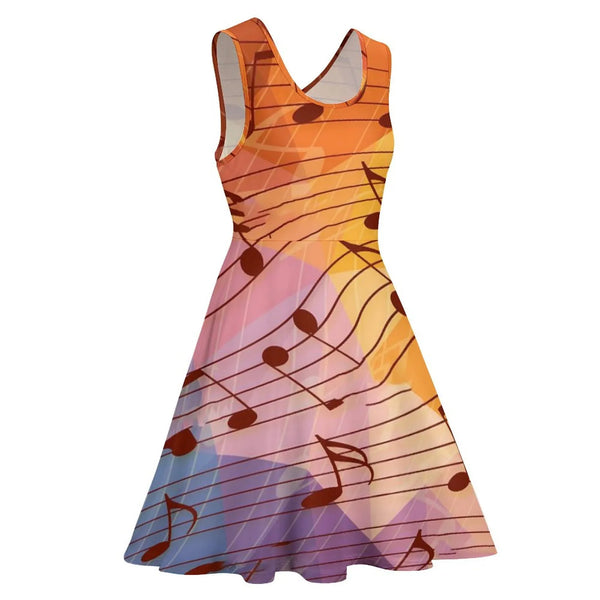 Music Note Skate Dress - Artistic Pod