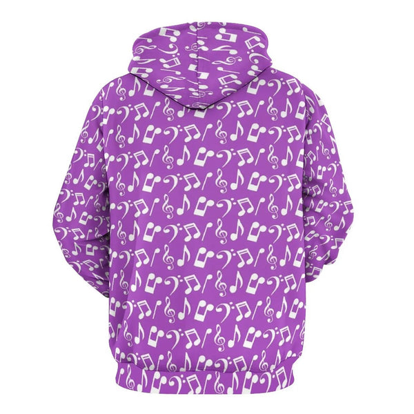 Elegant Casual Music Note Hoodie - Artistic Pod