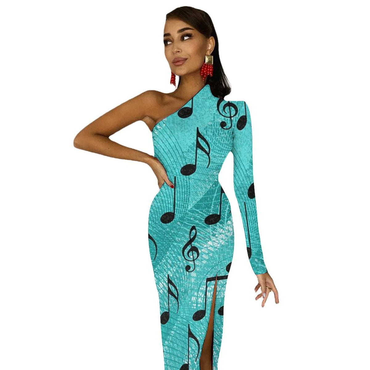 Music Note Maxi Dress - Artistic Pod