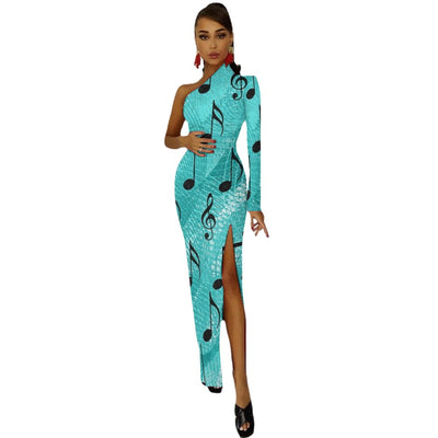 Music Note Maxi Dress - Artistic Pod