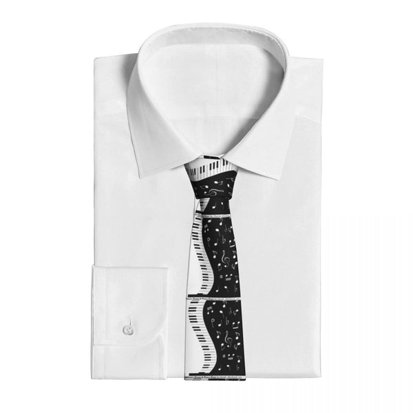 Music Note And Piano Key Tie - Artistic Pod