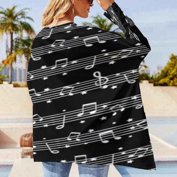 Music Note Oversize Shirt - Artistic Pod
