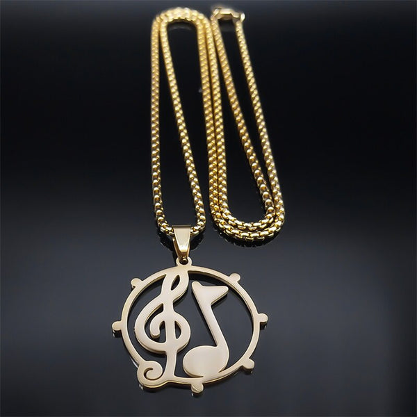 Music Treble Clef Note Necklace - Artistic Pod