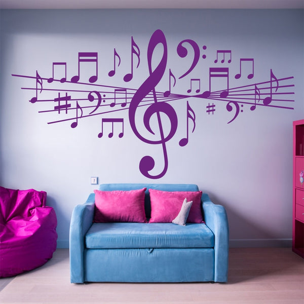 Music Notes Vinyl Decal - Artistic Pod