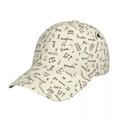 Music Notes Golf Cap - Artistic Pod