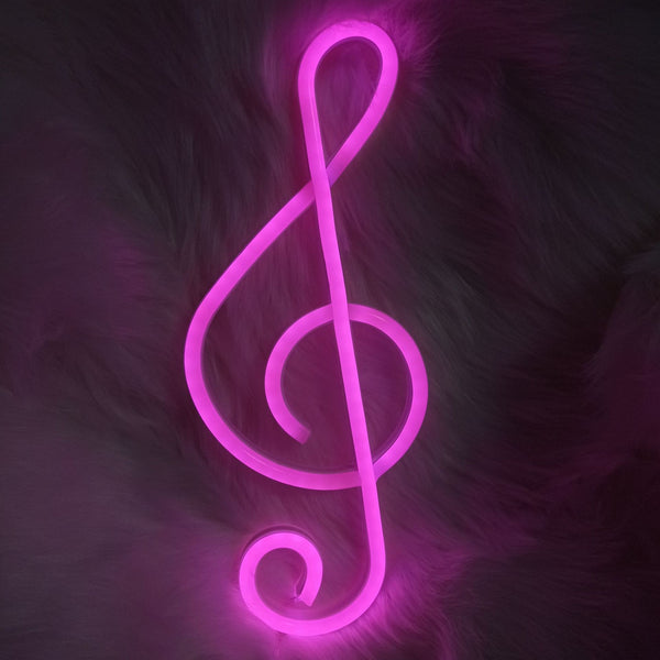 Treble Clef Neon Light - Artistic Pod