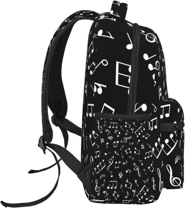 Music Notes Piano Print Backpack - Artistic Pod
