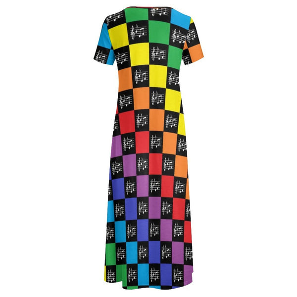 Rainbow Music Notes Dress - Artistic Pod
