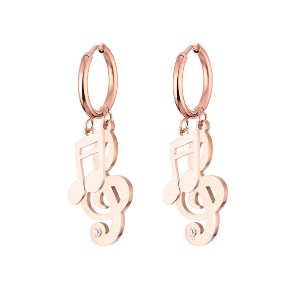 Creative Music Notes Hoop Earrings - Artistic Pod