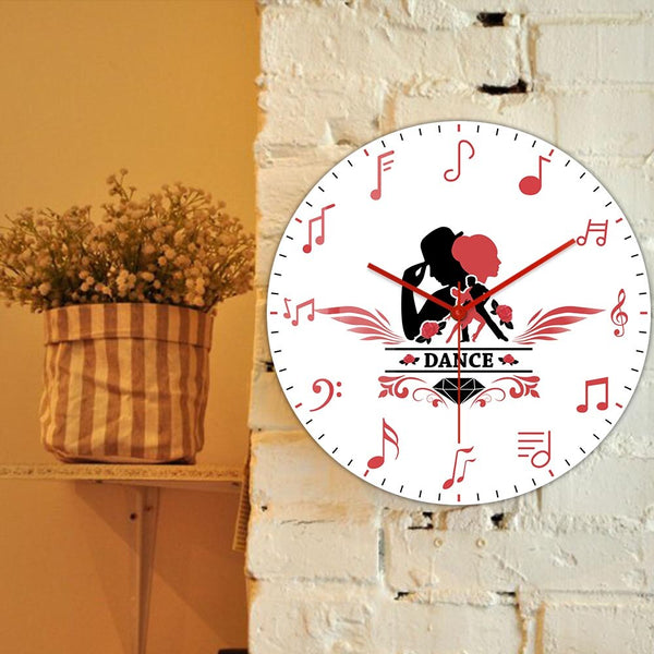 Dancing Music Note Wall Clock - Artistic Pod