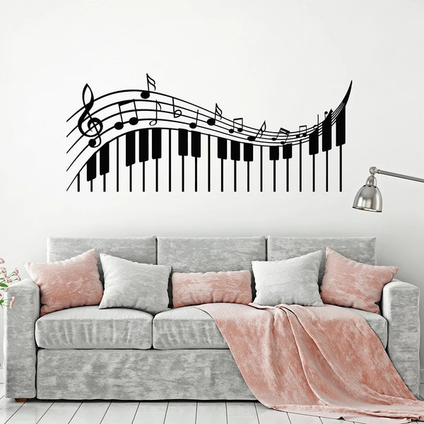 Piano & Music Scores Wall Sticker - Artistic Pod