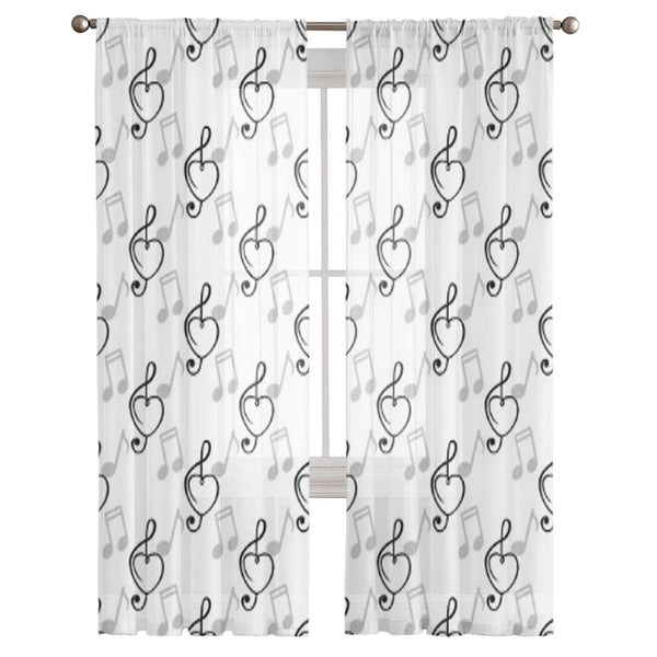Treble Clef Note Curtain - Artistic Pod