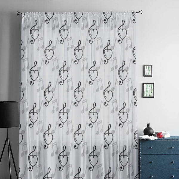 Treble Clef Note Curtain - Artistic Pod