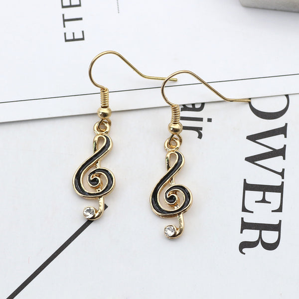 Music Note Drop Earrings - Artistic Pod