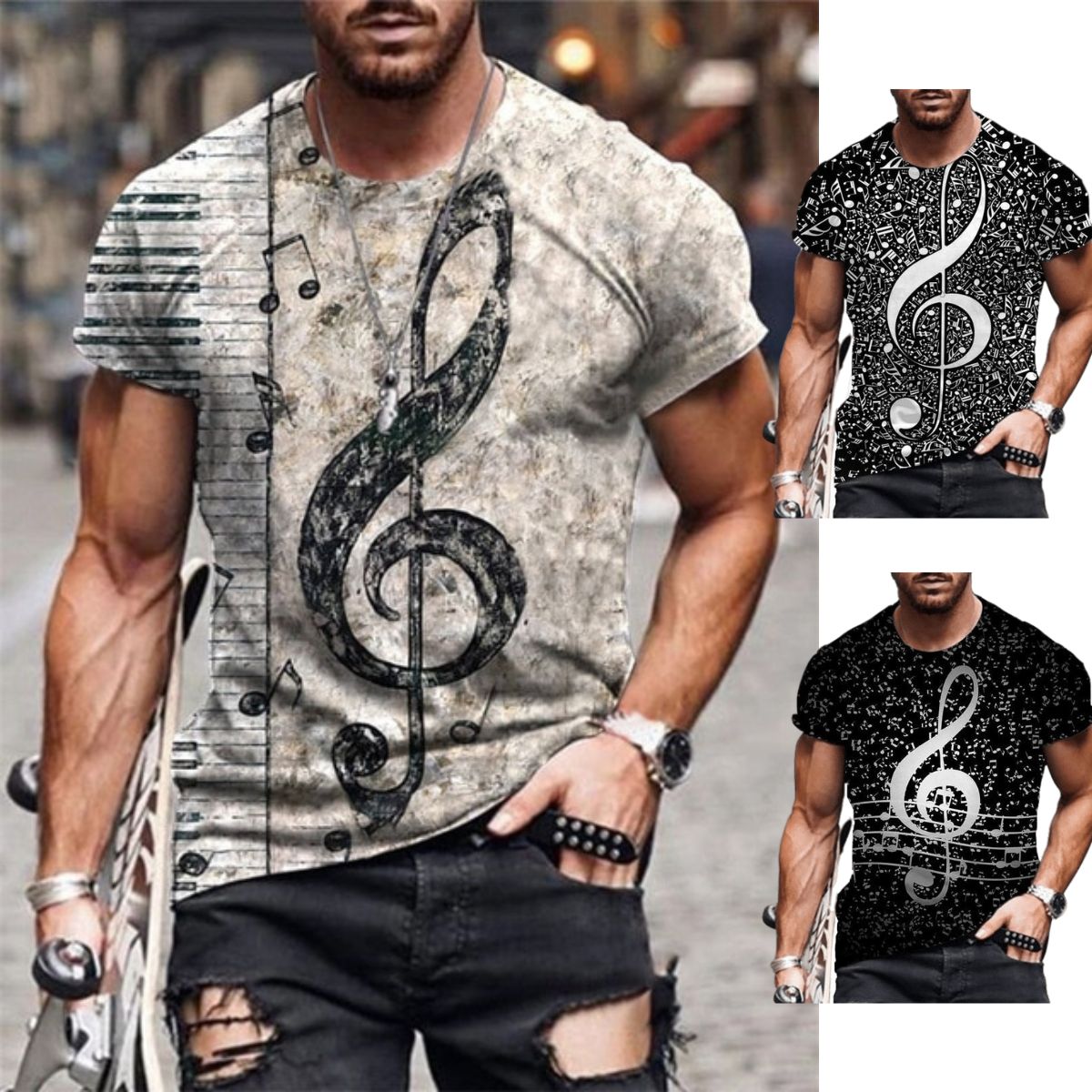 Treble Clef Note T-shirt - Artistic Pod