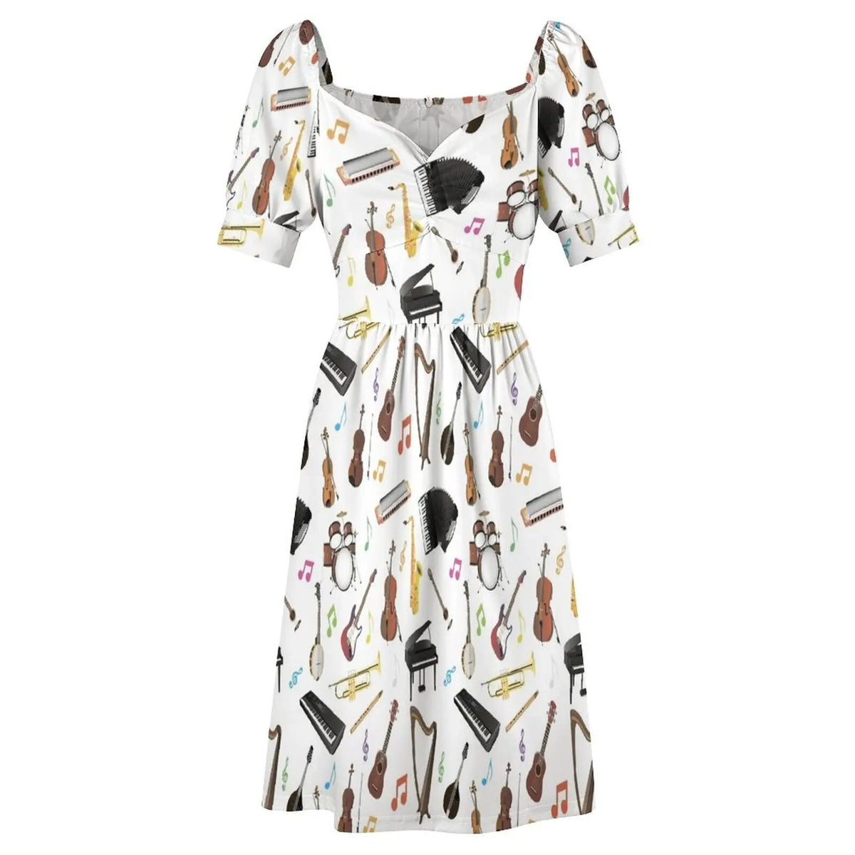 Various Musical Instruments Dress - Artistic Pod