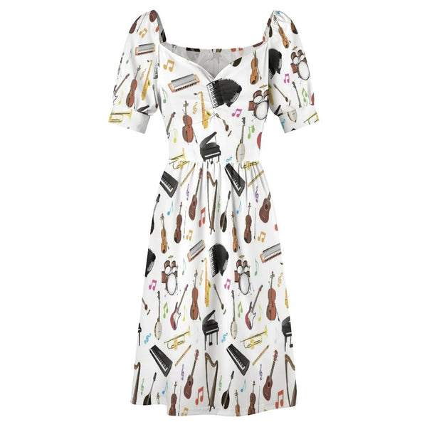 Various Musical Instruments Dress - Artistic Pod