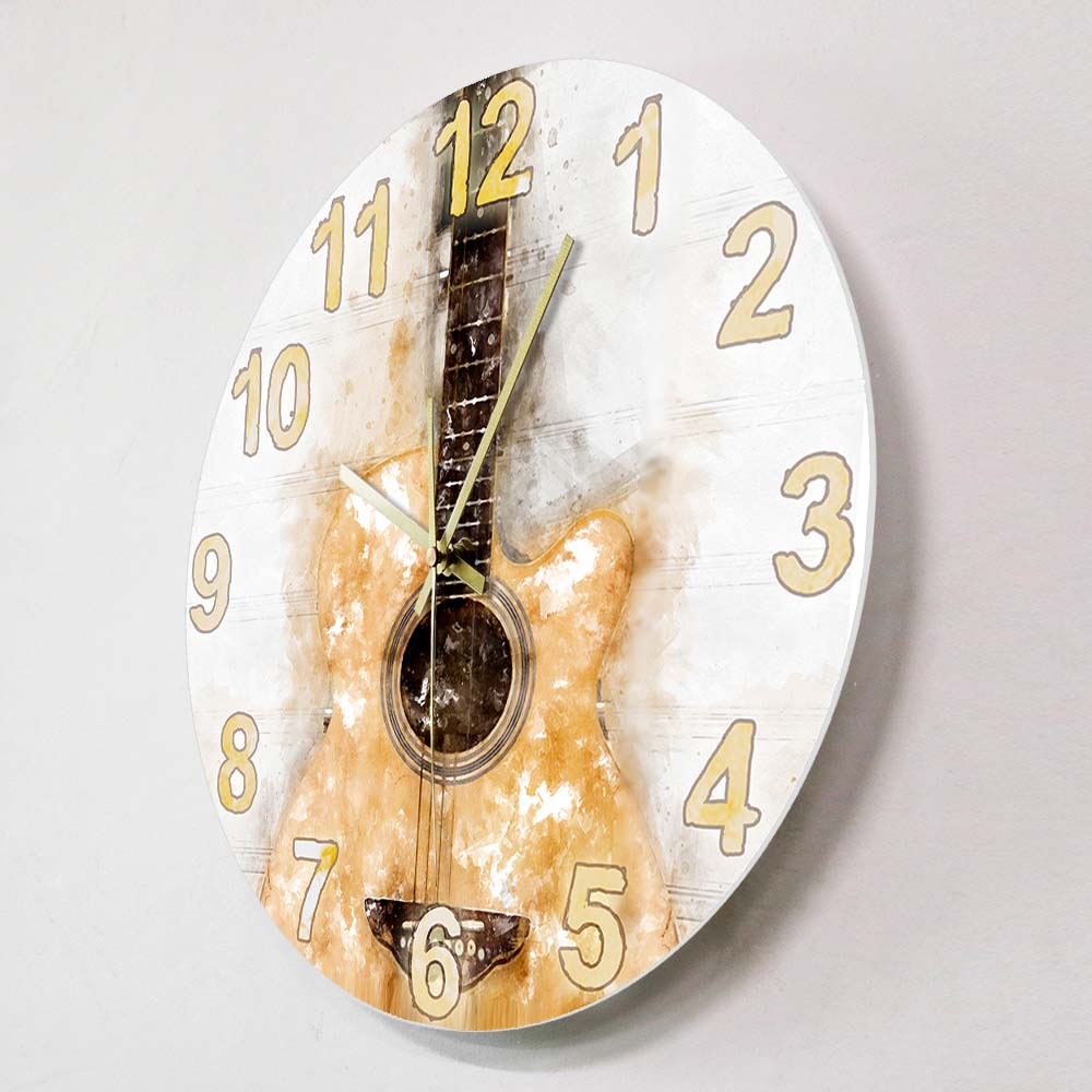 Acoustic Guitar Wall Clock - Artistic Pod