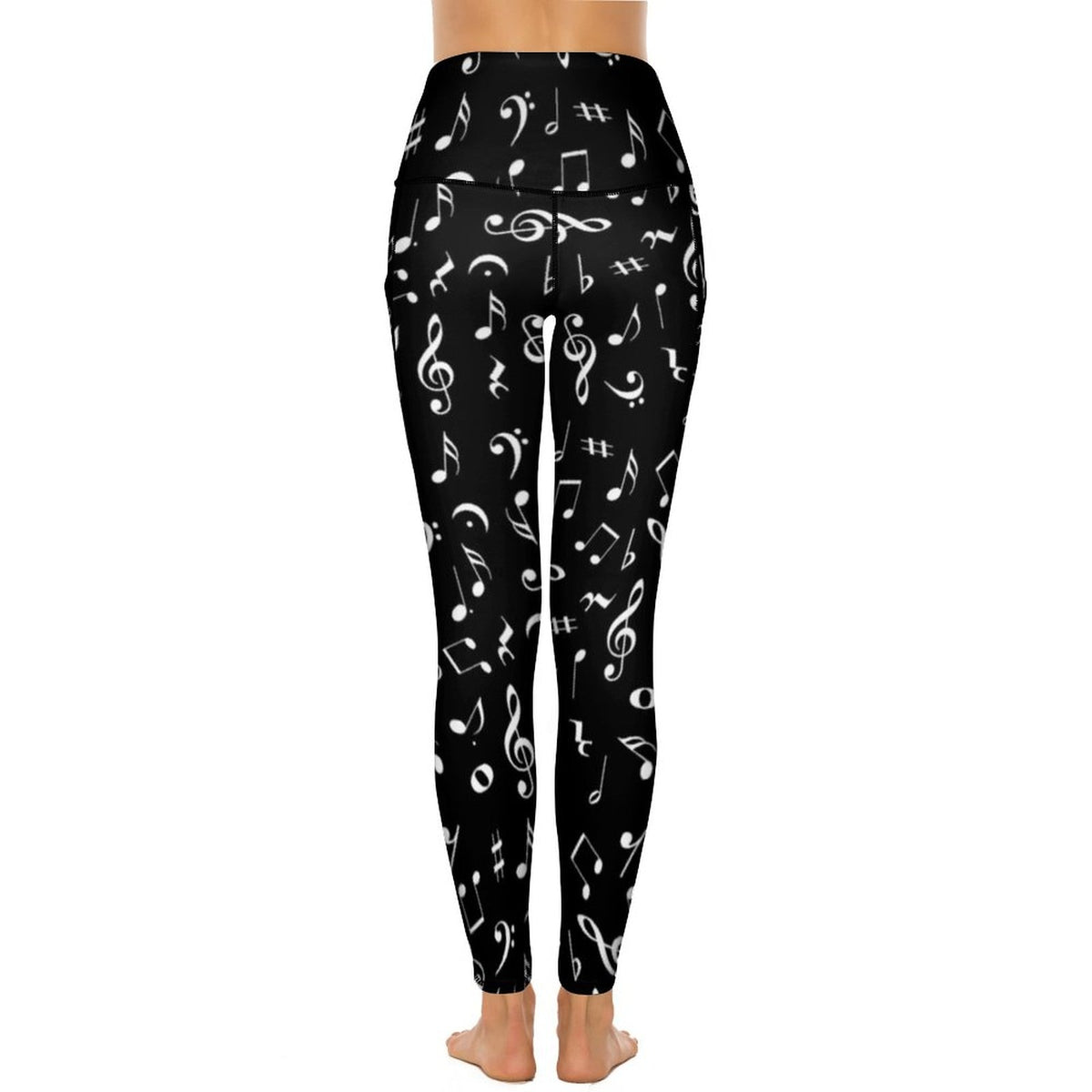 Classic Music Notes Leggings - Artistic Pod