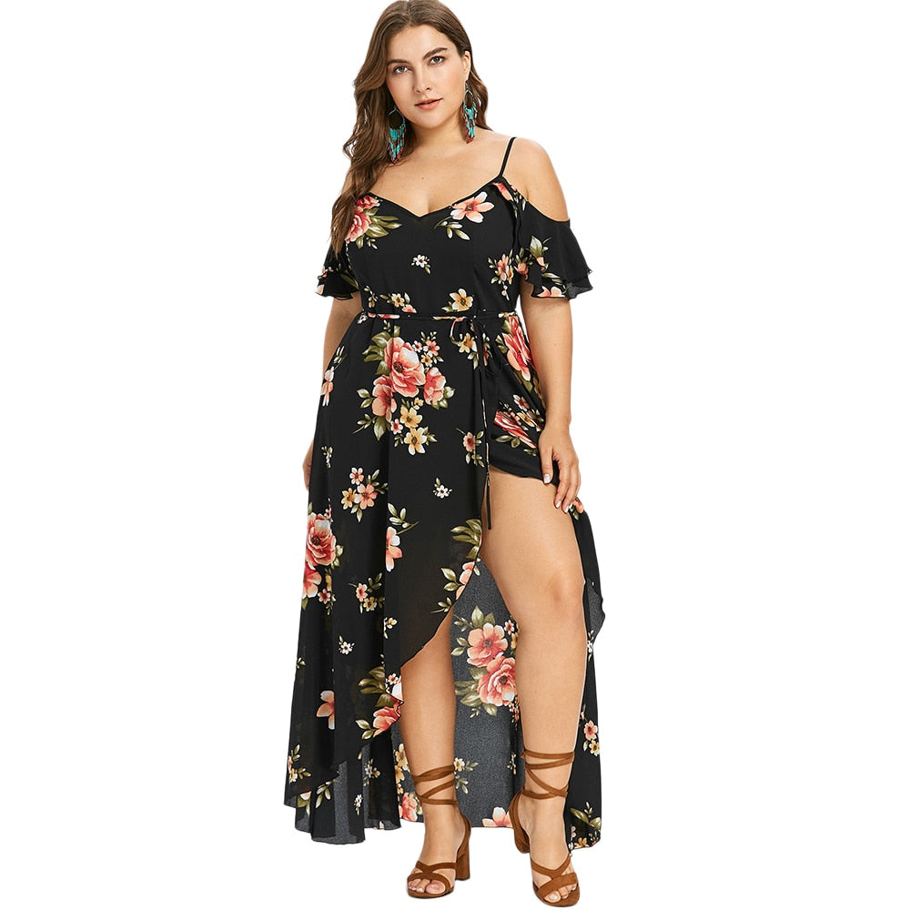 Summer Floral Plus Size Dress - Artistic Pod