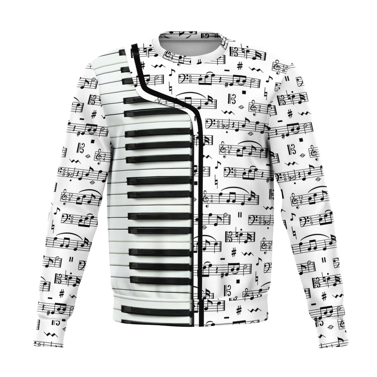 Piano Keys Music Notes Sweatshirt - Artistic Pod