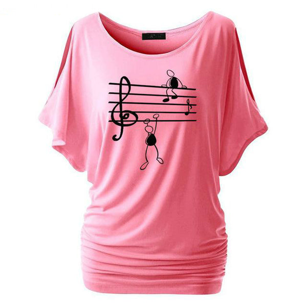 Music Notes Short Sleeve T-Shirt - Artistic Pod