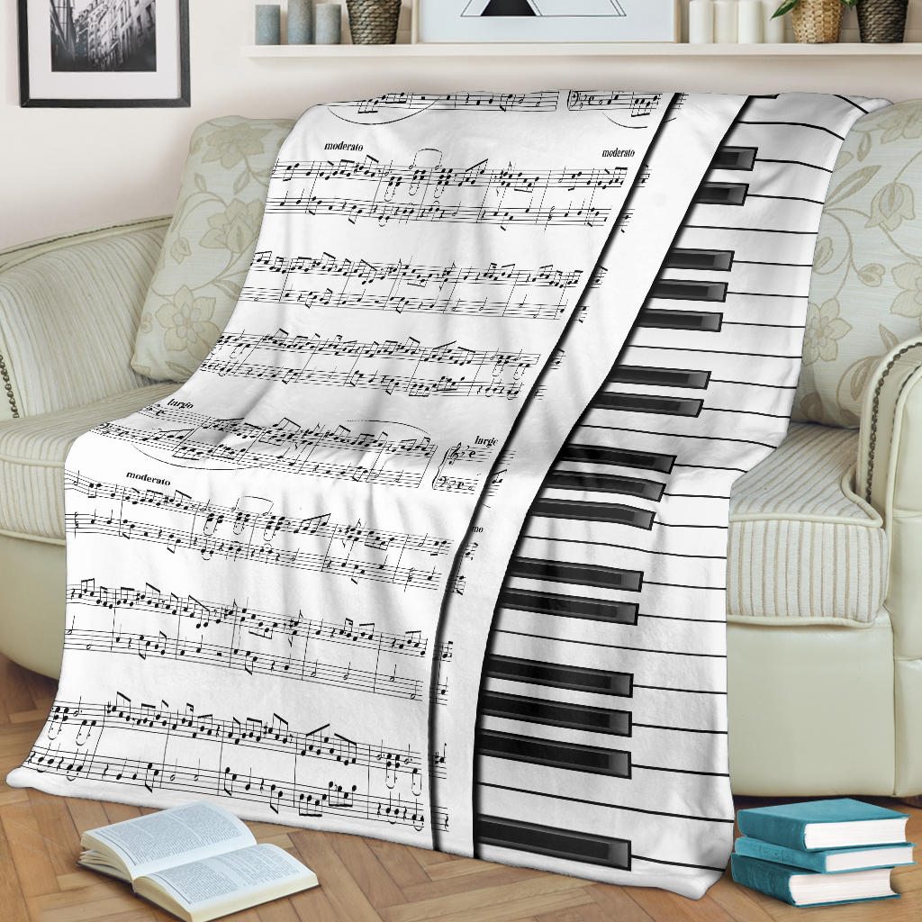 Sheet Music And Piano Blanket - Artistic Pod
