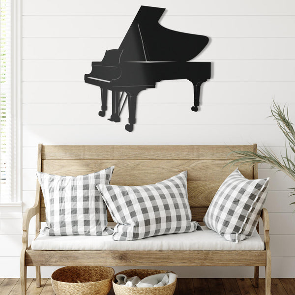 Grand Piano Metal Sign - Artistic Pod