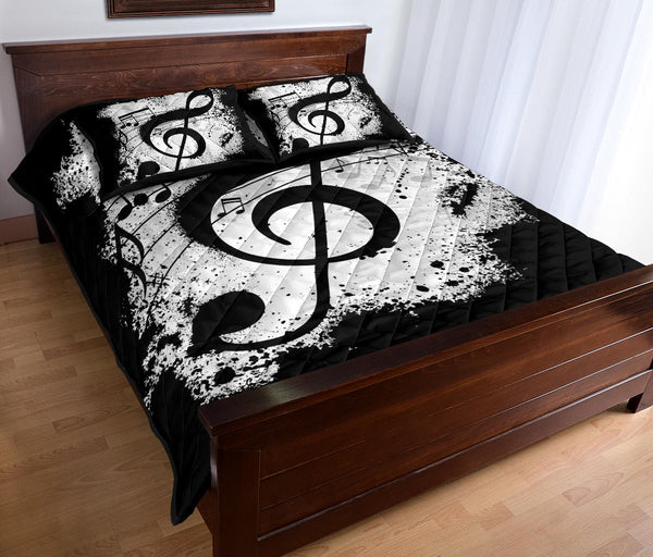 Treble Clef Quilt Bed Set - Artistic Pod