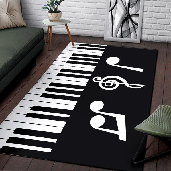 Musical Notes Piano Area Rug - Artistic Pod
