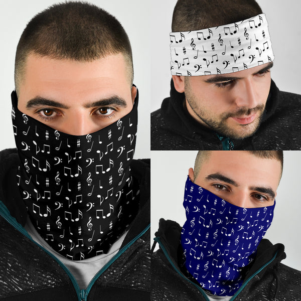 Music Notes Art Bandana 3-Pack - Artistic Pod