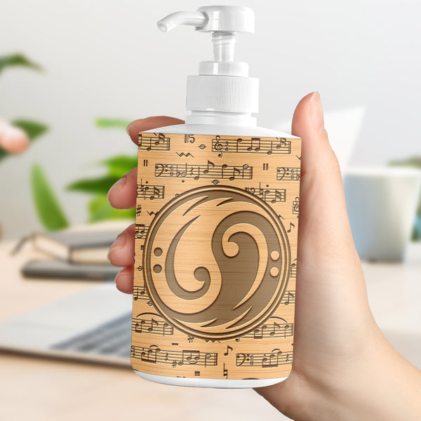 Yin Yang Bass Clef Sanitizer Bottle - Artistic Pod