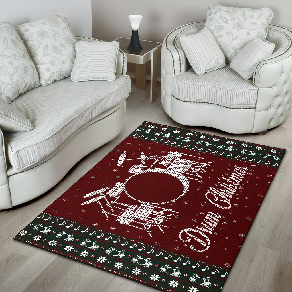 Drum Christmas Snowflake Area Rug - Artistic Pod