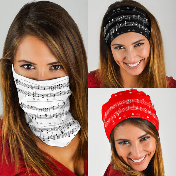 Musical Notes Bandana 3-Pack - Artistic Pod