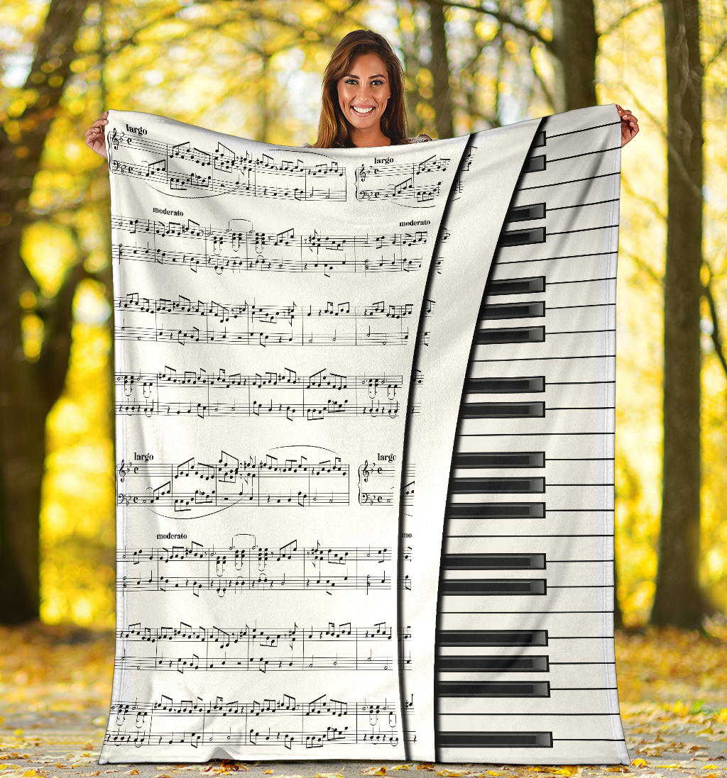 Sheet Music And Piano Blanket - Artistic Pod