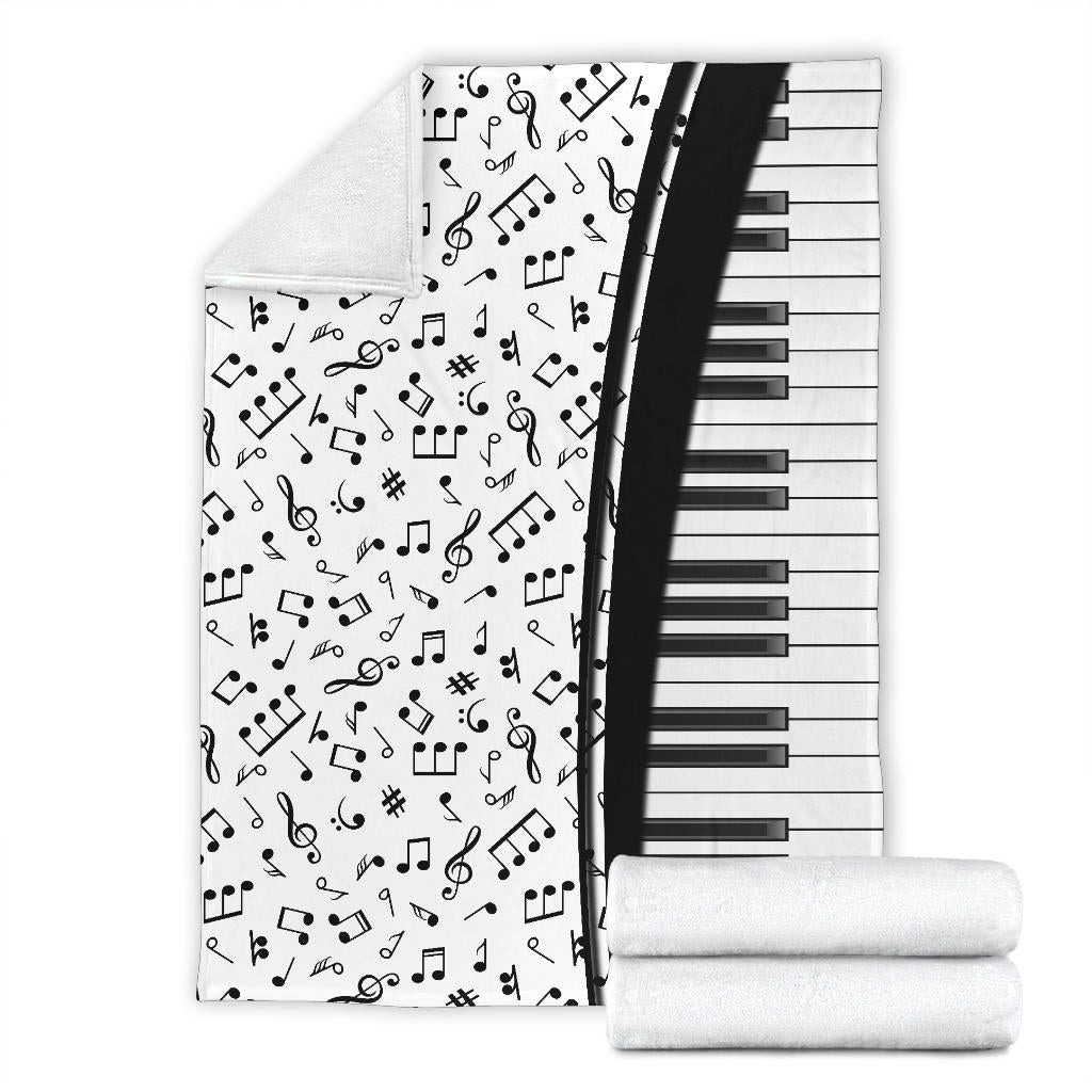 Piano Keys Music Notes Blanket - Artistic Pod