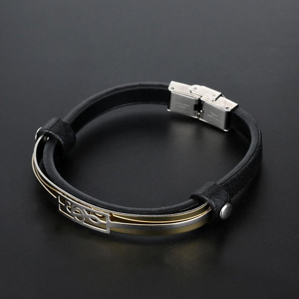 Free - Music Note Gold Leather Bracelet - Artistic Pod